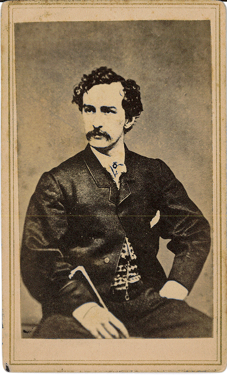 Card – photo of John Wilkes Booth sitting (front) | Remembering Lincoln